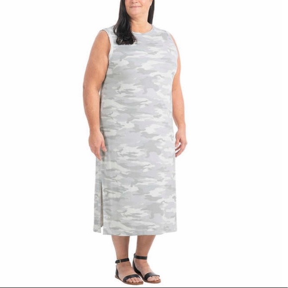 Hilary Radley | Dresses | Hilary Radley Ladies Midi Dress Gray Camo 2x ...